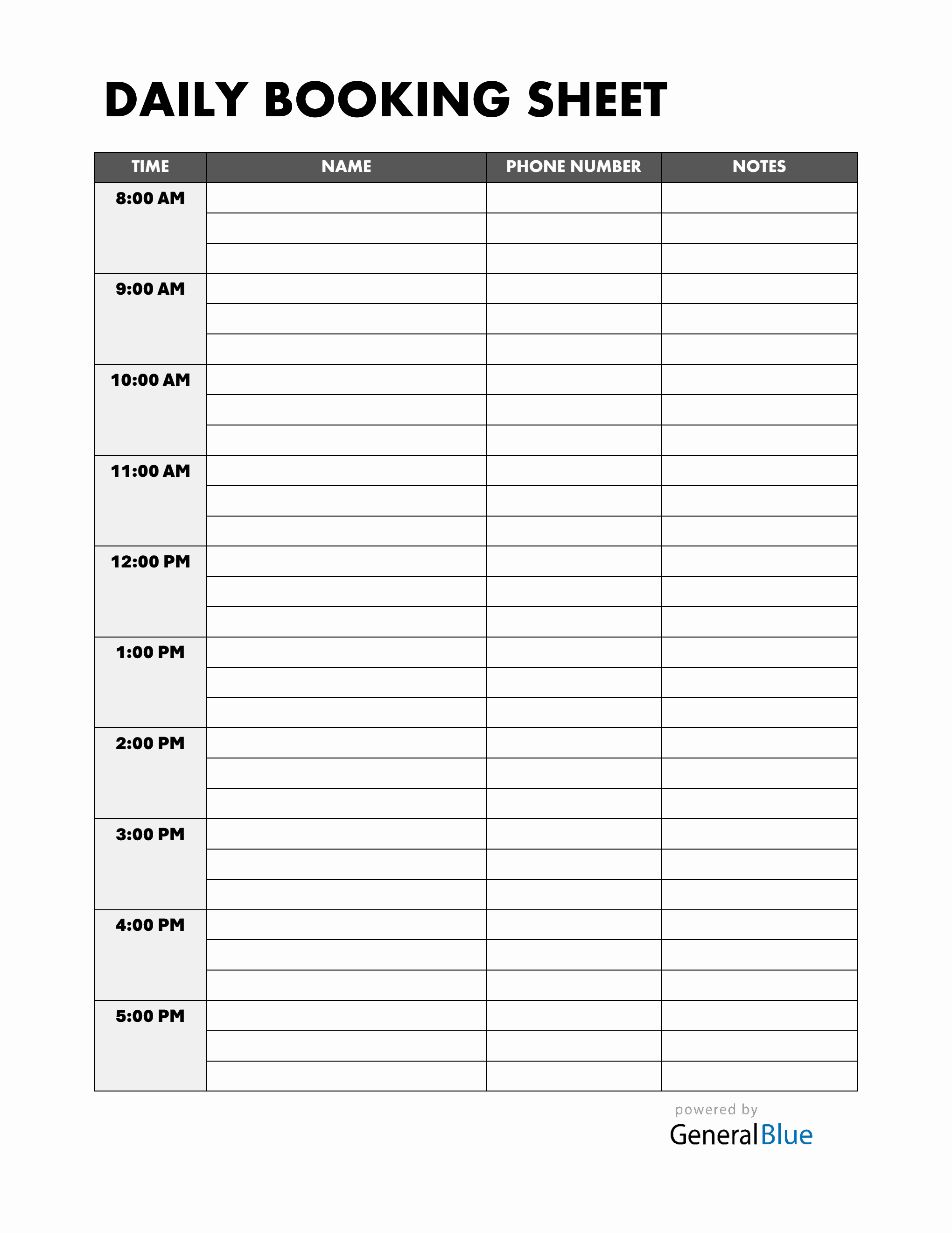 Schedule Planner Templates