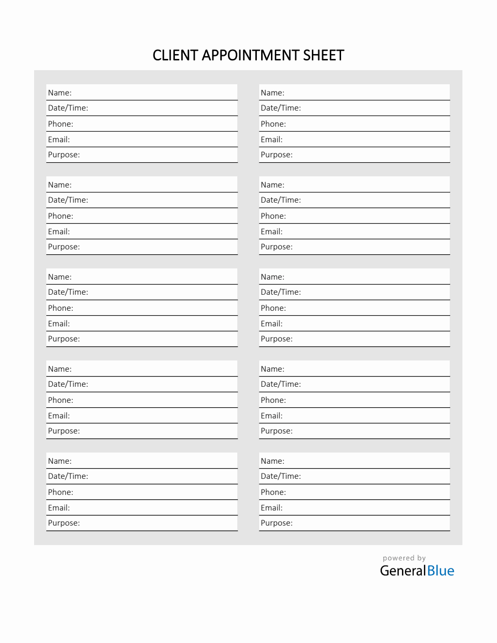 Appointment Sheet Template In Excel Appointment Sheet Template In Excel