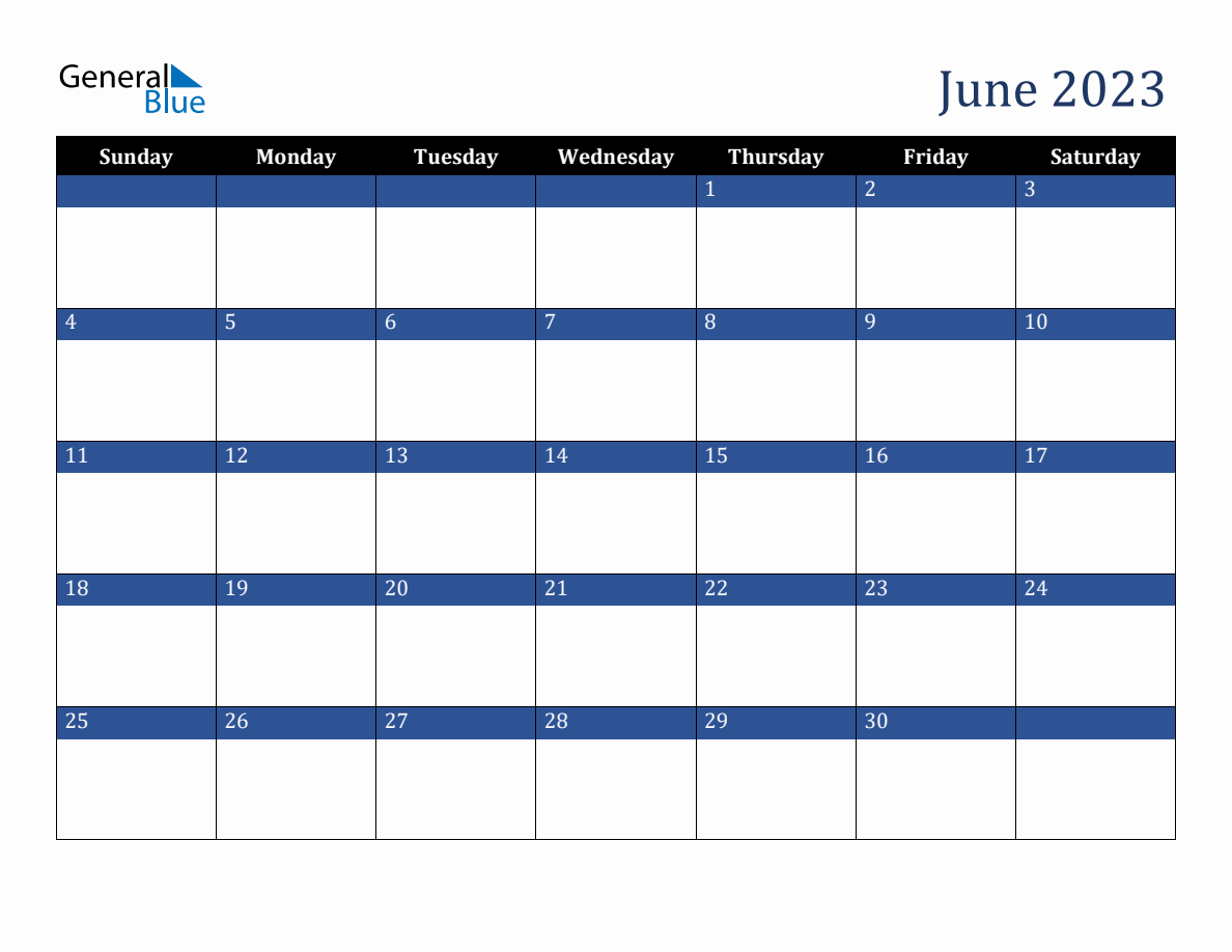June 2023 Downloadable Calendar