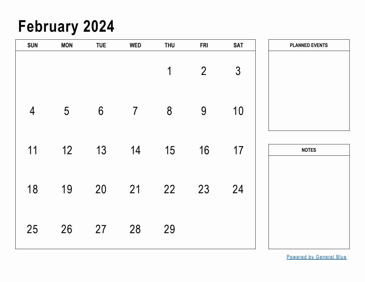 February 2024 Monthly Planner