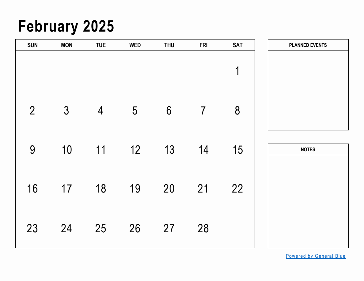 February 2025 Monthly Planner