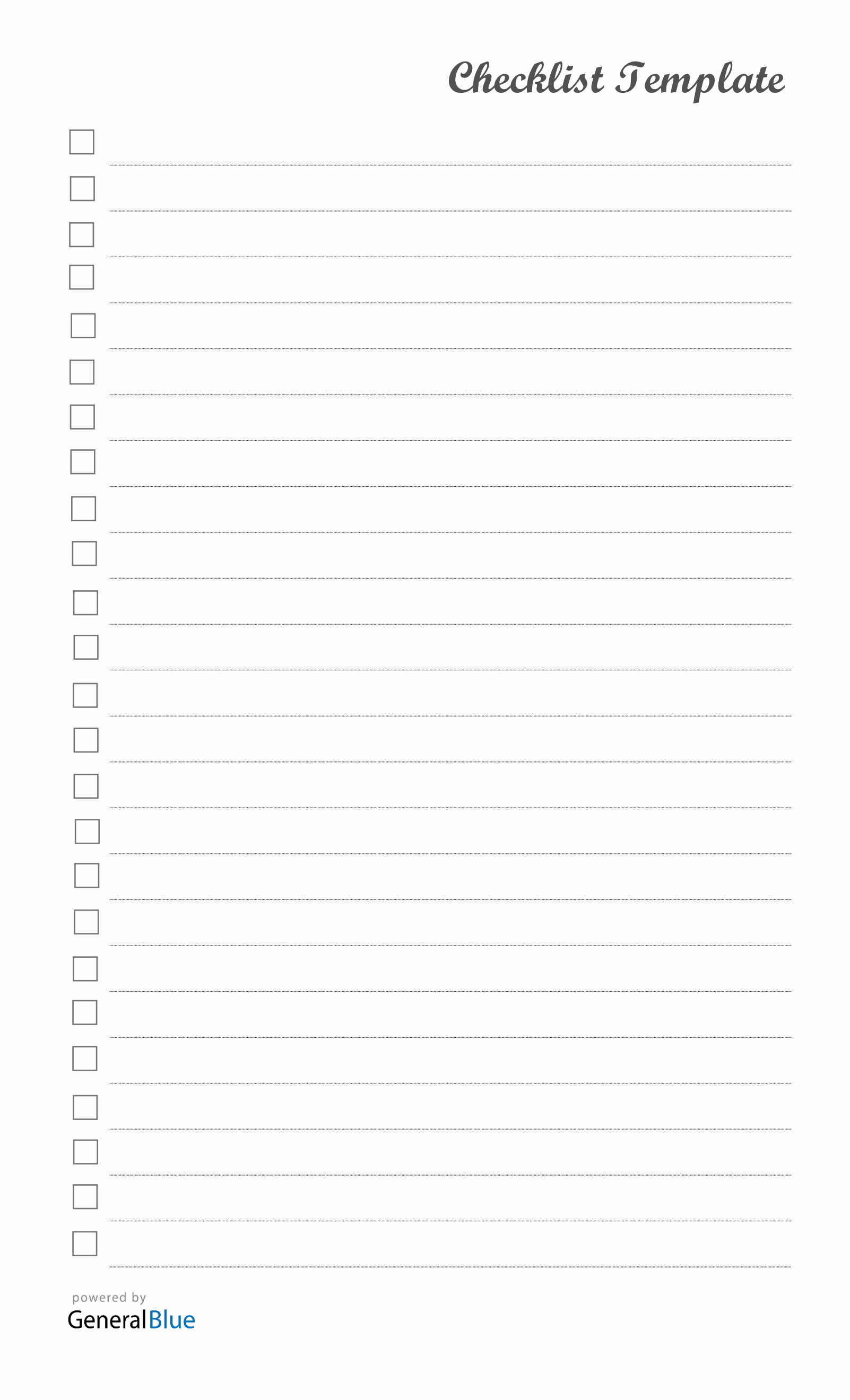 Checklist Template PDF (Legal)