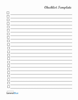 Checklist Template PDF (Legal)