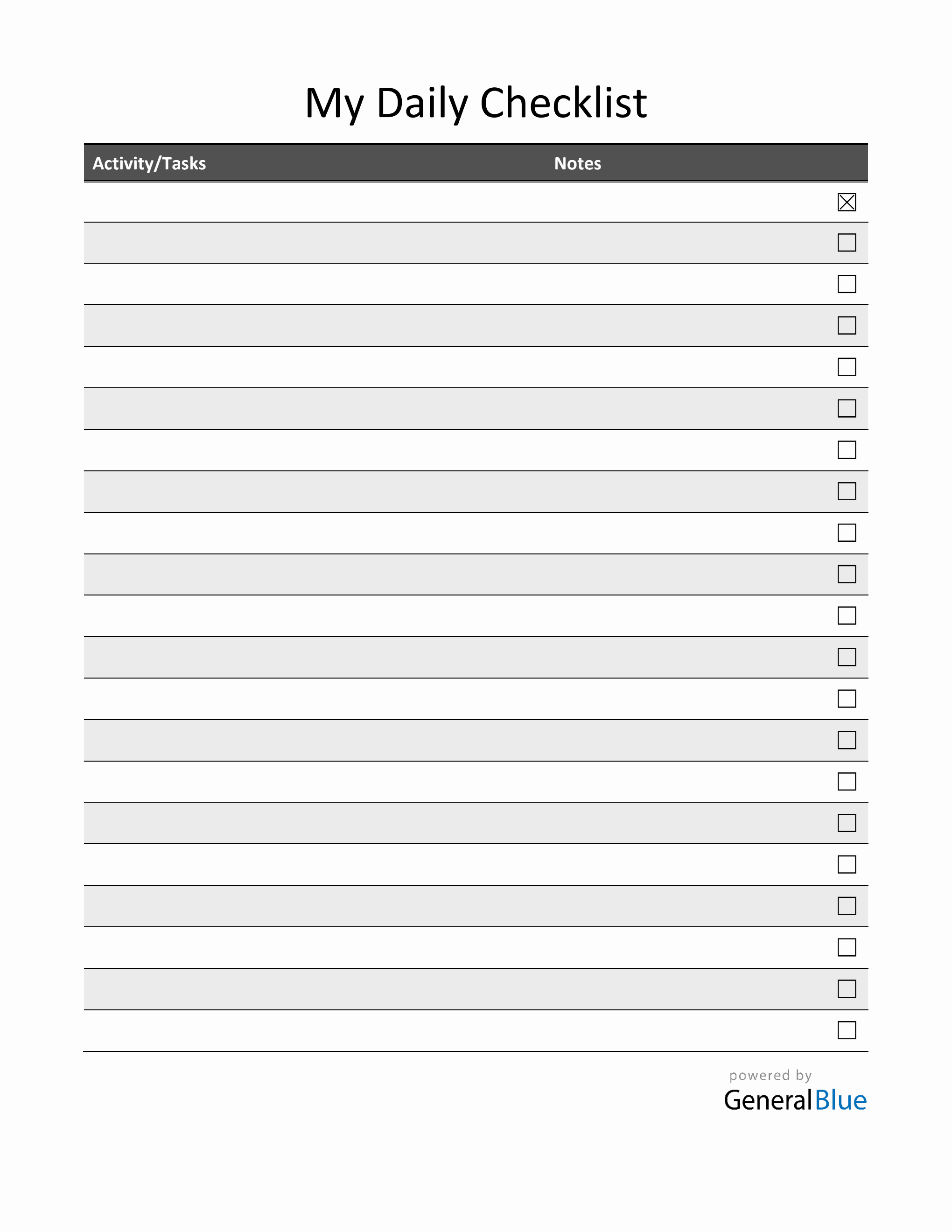 Free Word Daily Planner Templates