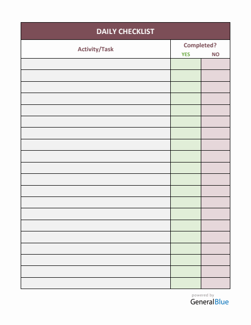 Checklist Templates