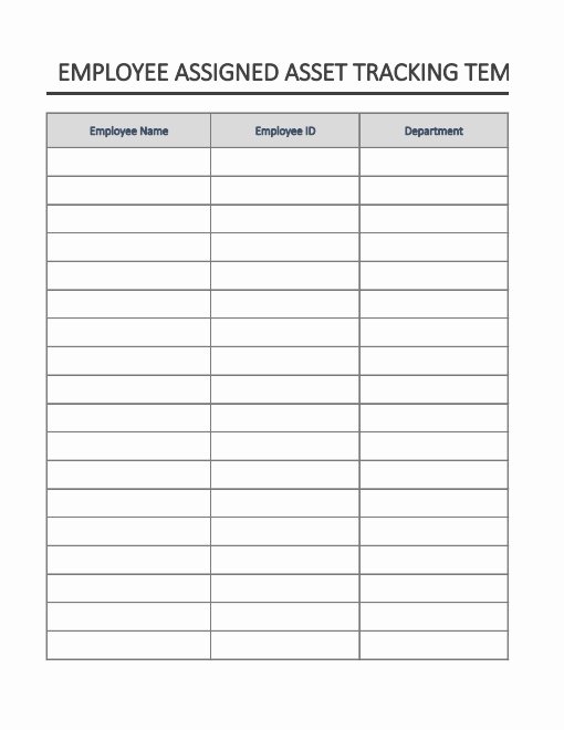Asset Tracking Templates