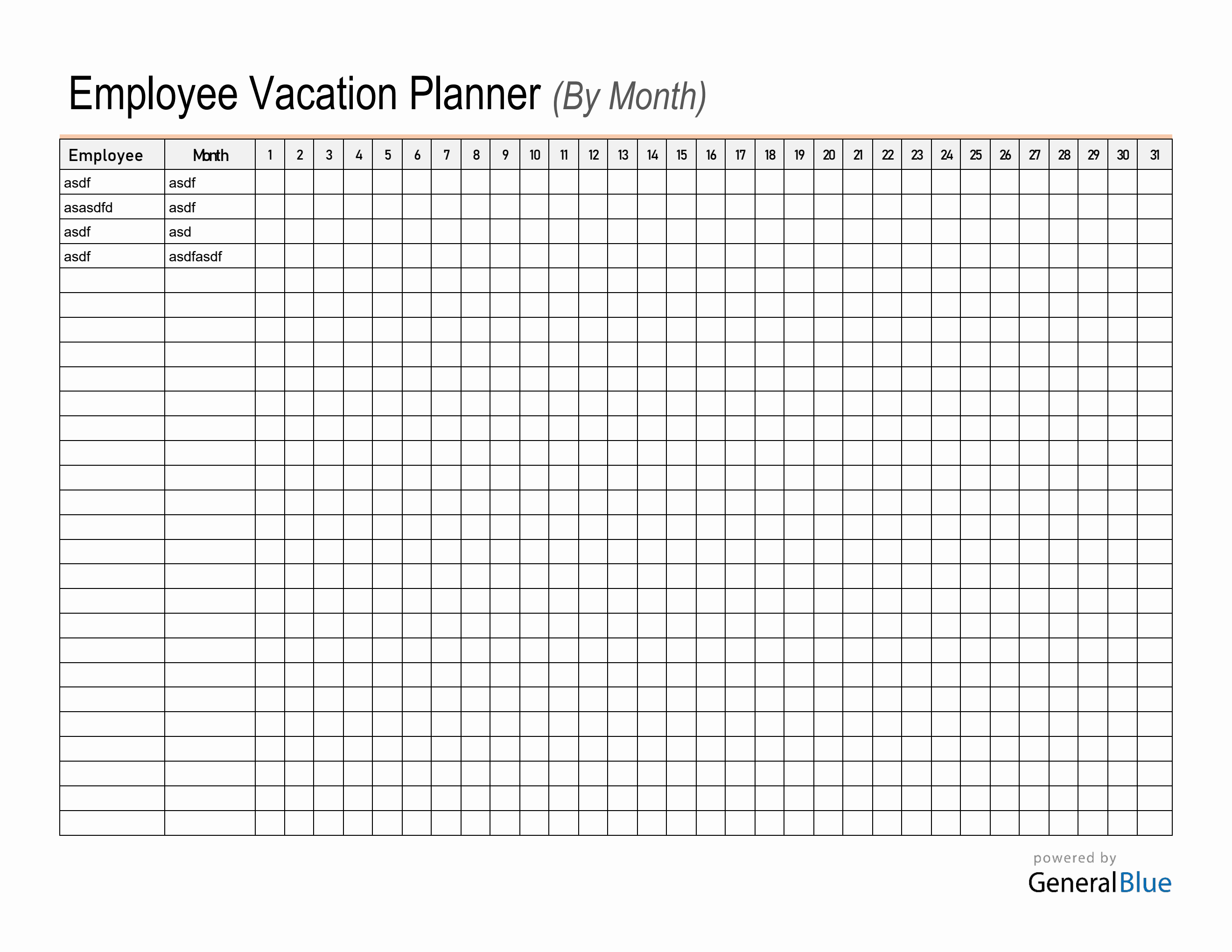 Free Employee Leave Tracker - Easy to Customize in PDF
