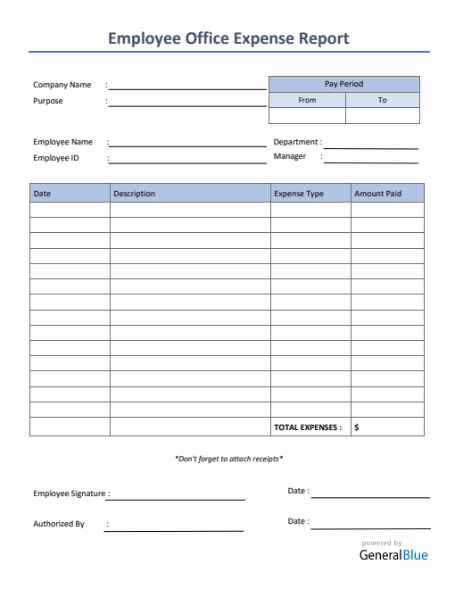 Business Expense Templates