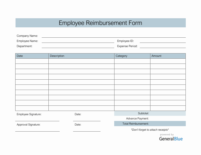 Reimbursement Templates