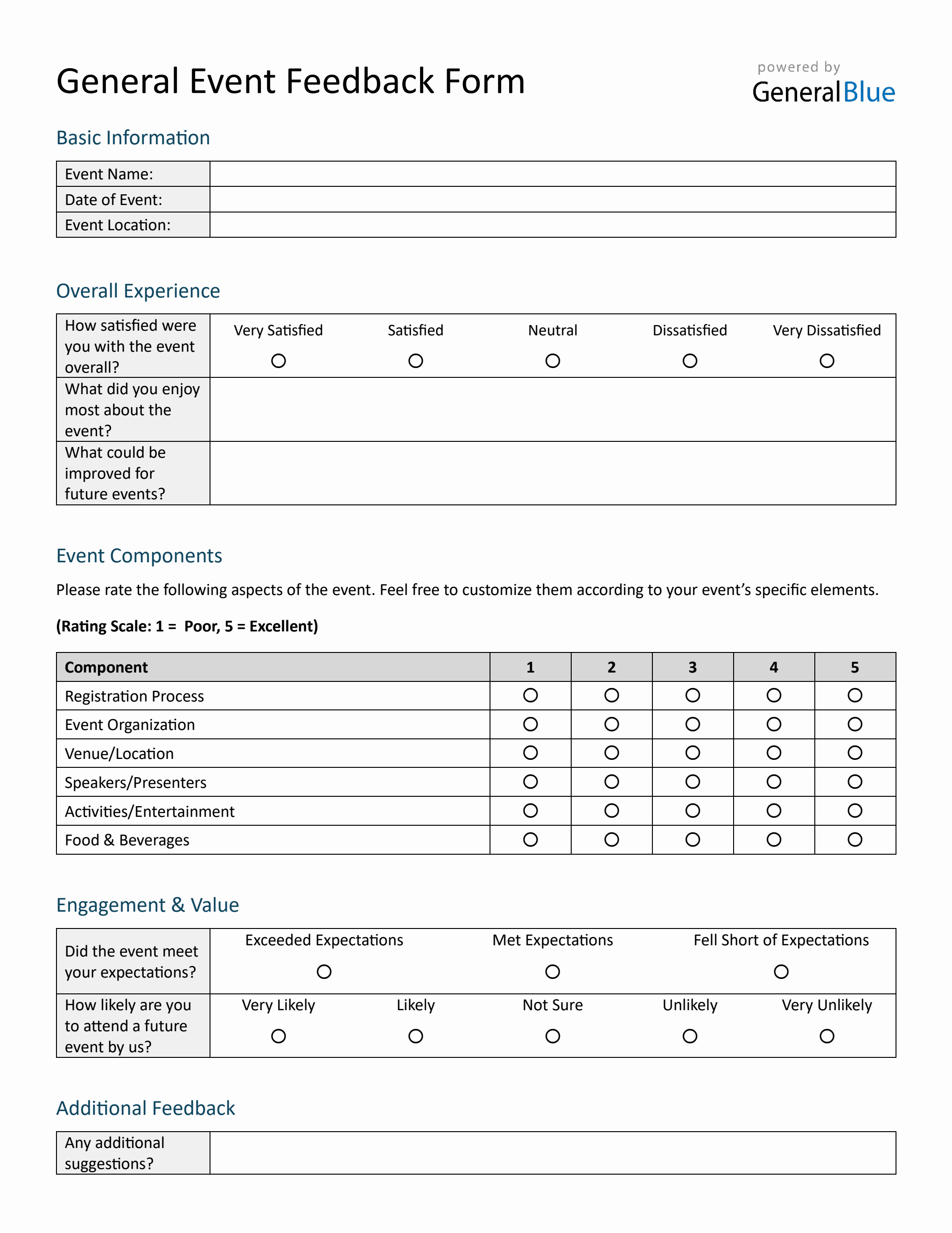 Event Feedback Form (Word)