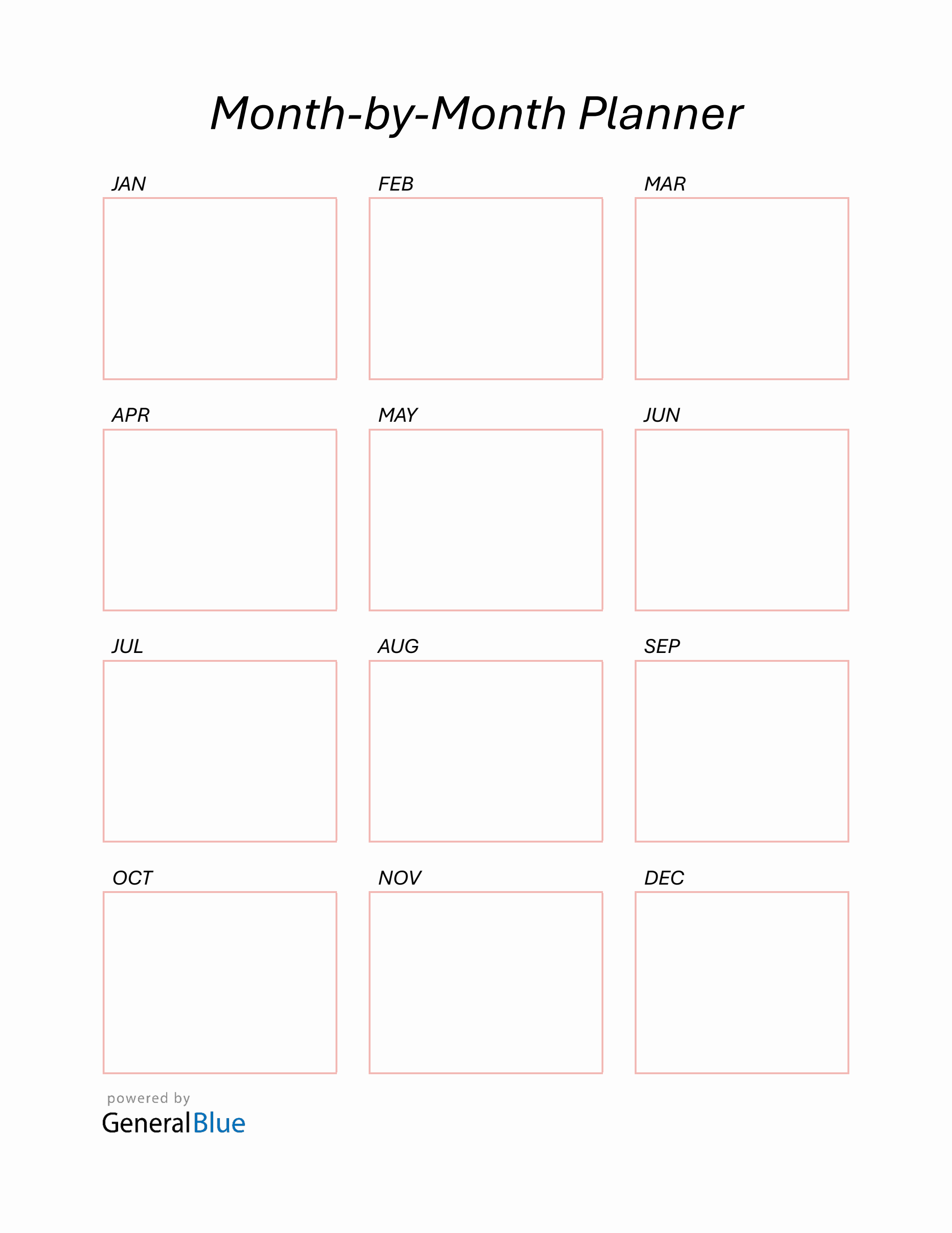Free PDF Monthly Schedule Templates