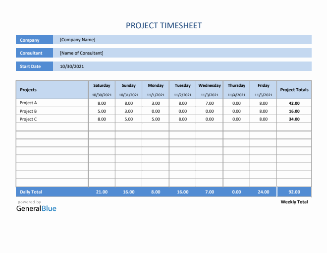 Timesheet Templates