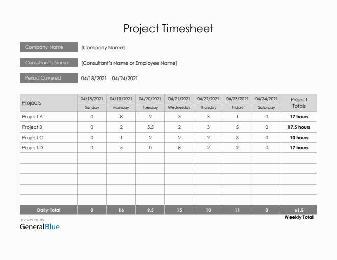 Timesheet Templates