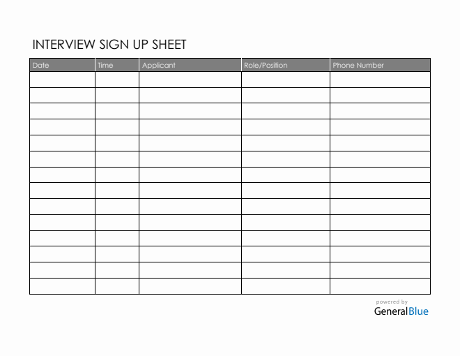 Sign In Sheet Sign Up Sheet Template 2 Sign Up Forms LDS Minimalist ...