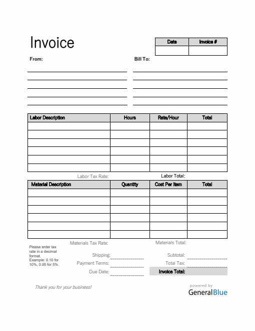 Time And Materials Templates
