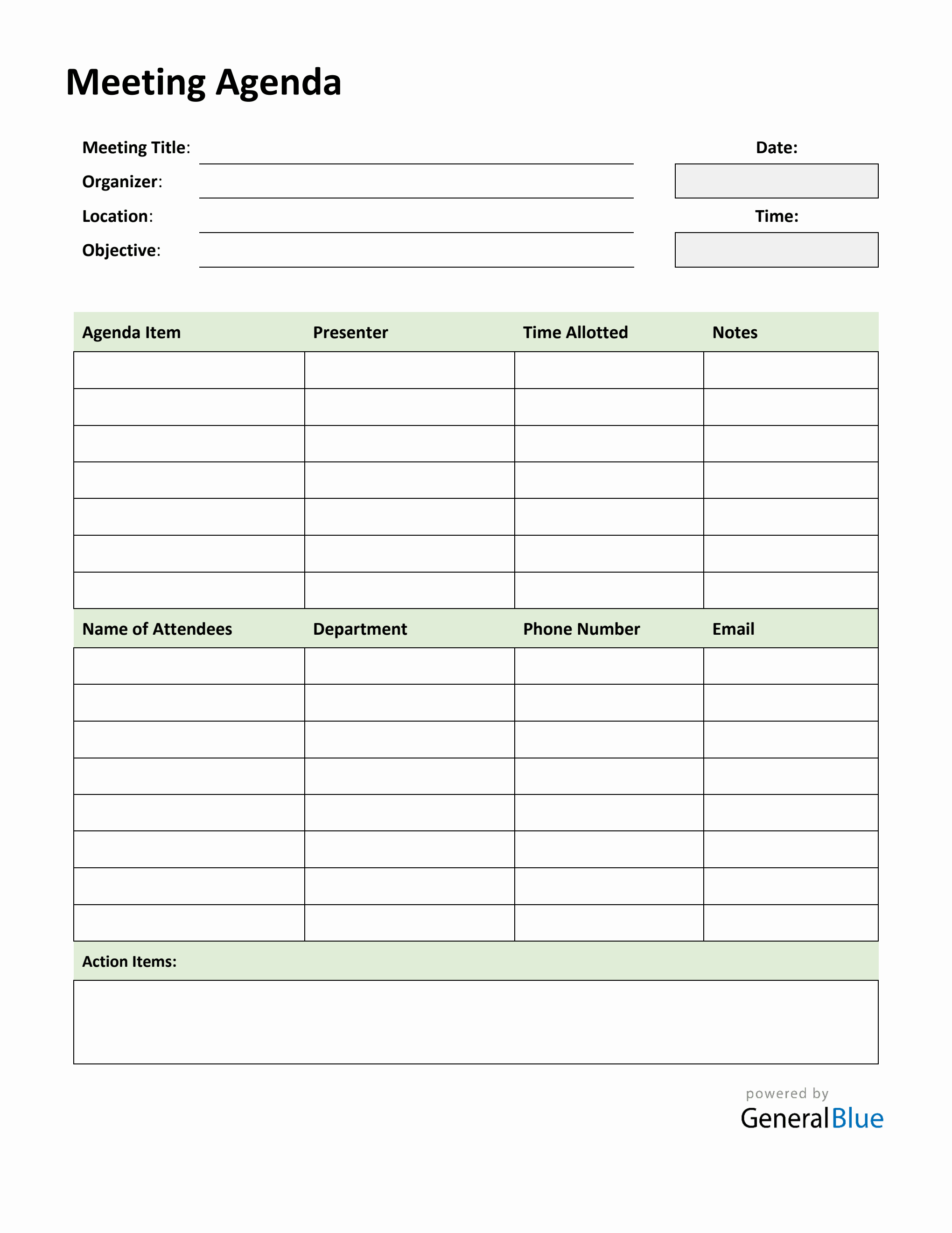 Free PDF Meeting Templates