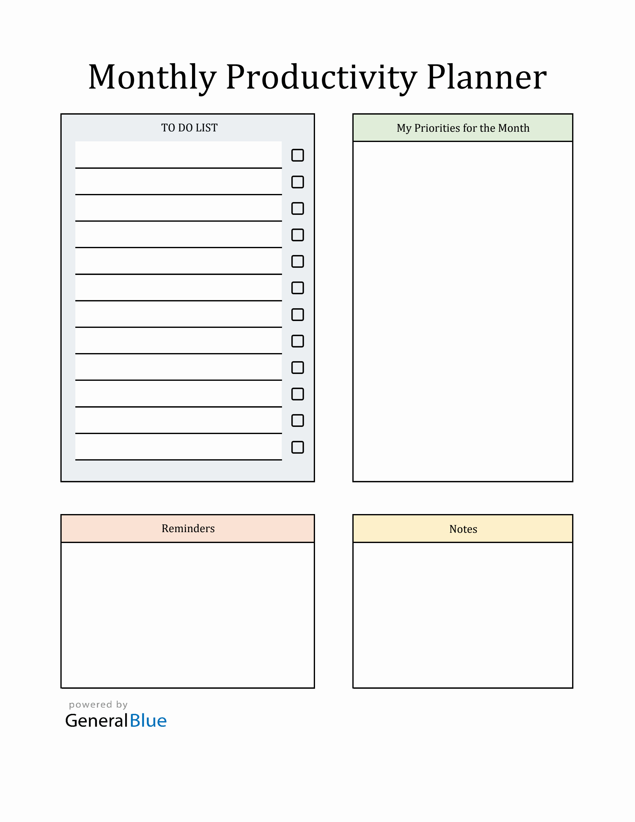 Free Excel Planning Templates