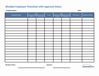 Printable Time-in and Time-Out Timesheet (PDF, A4)