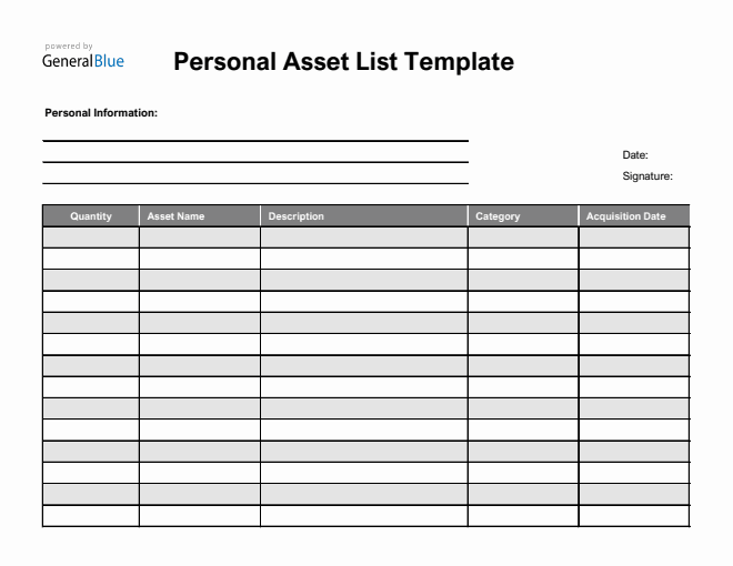 Asset Tracking Templates