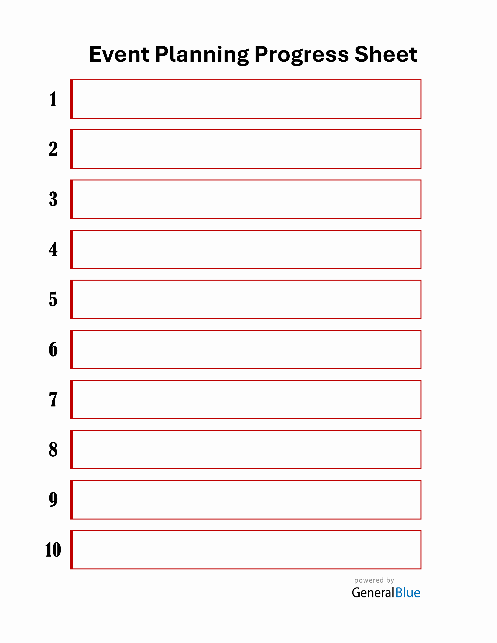 Event Planner Template in Excel (Fillable)