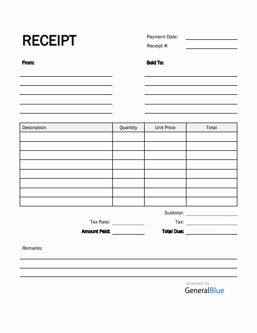 Receipt Templates
