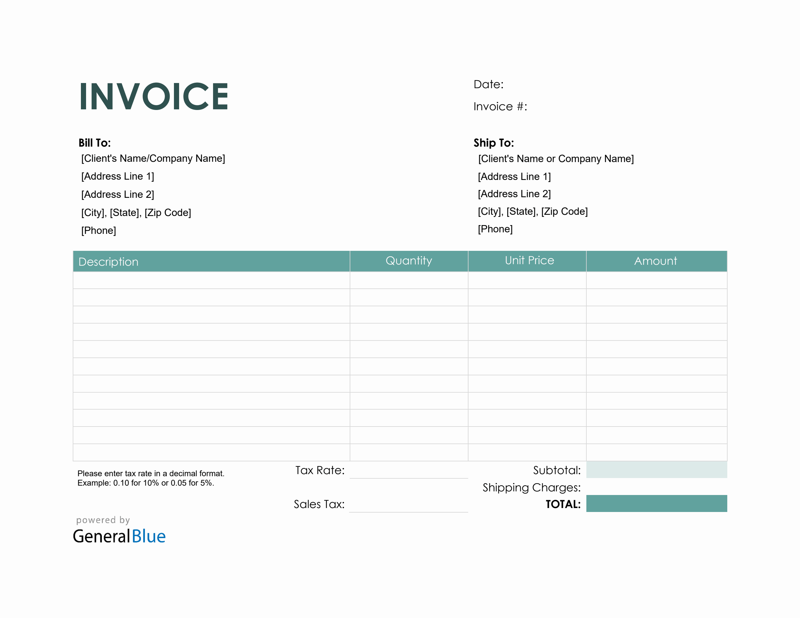 Purchase Invoice in PDF (Colorful)