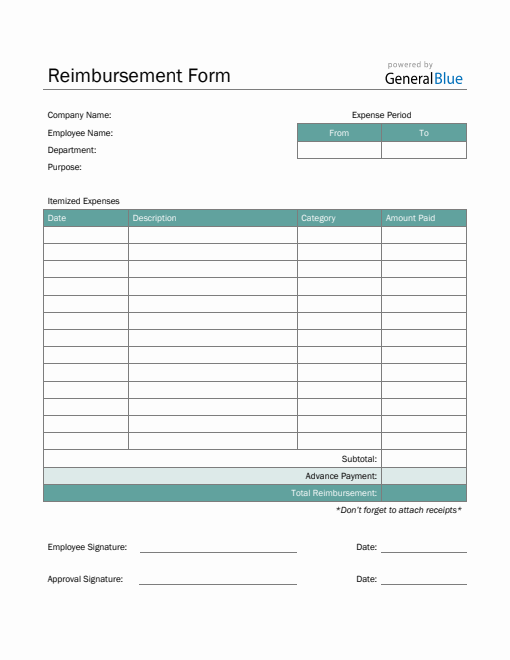 Reimbursement Templates