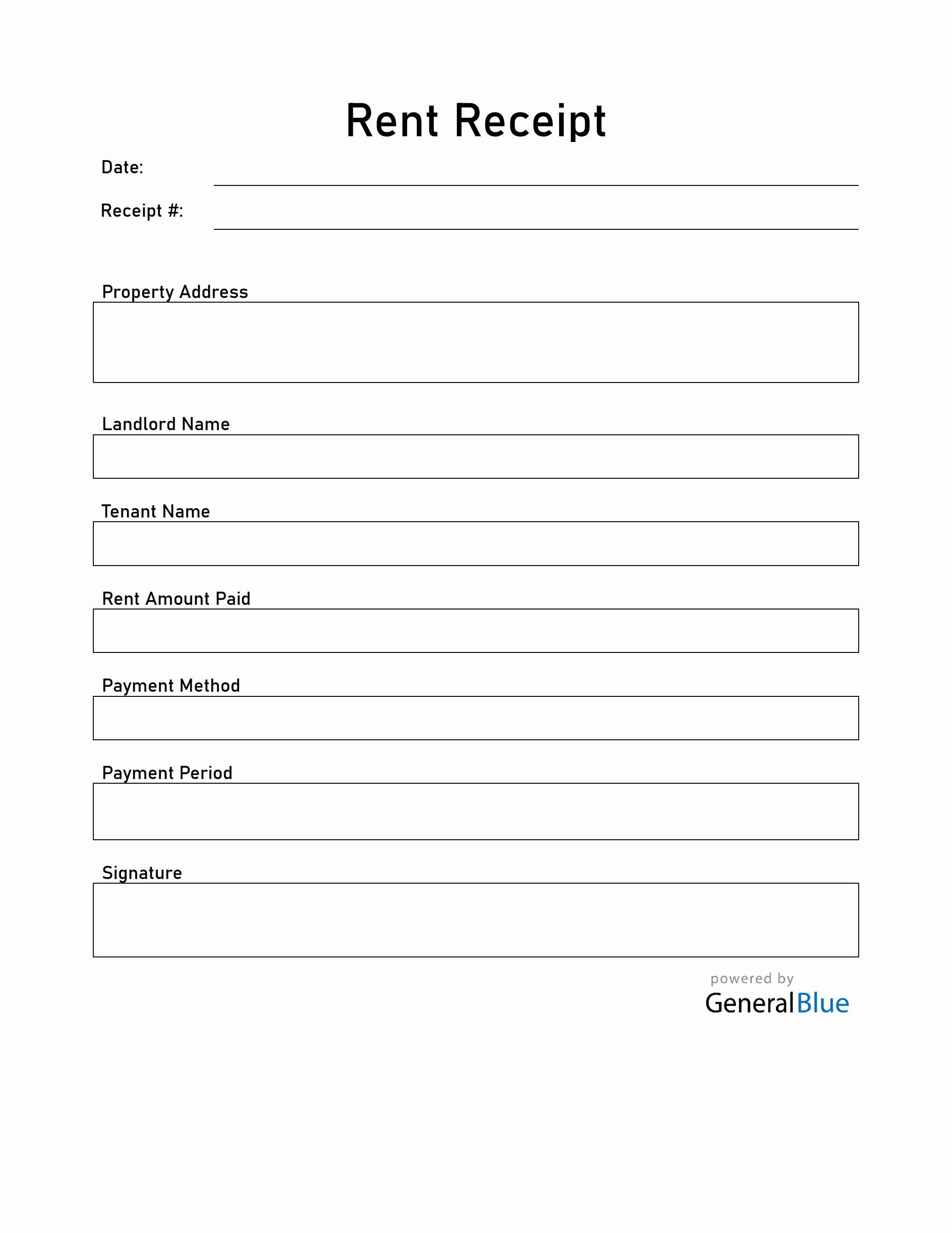 Rent Receipt Template (PDF)