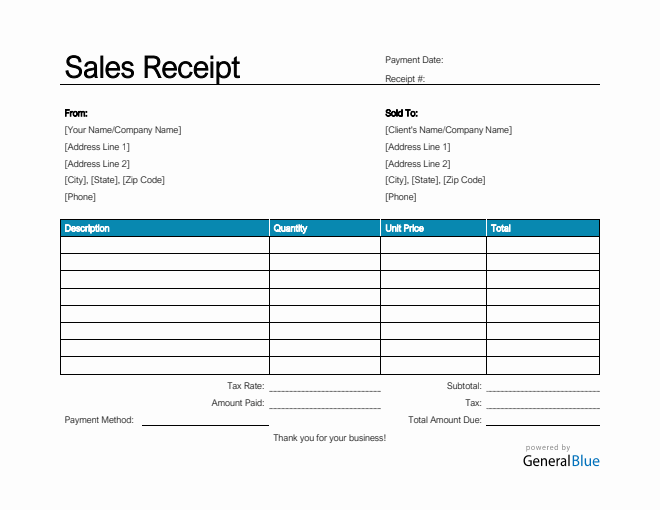 Receipt Templates
