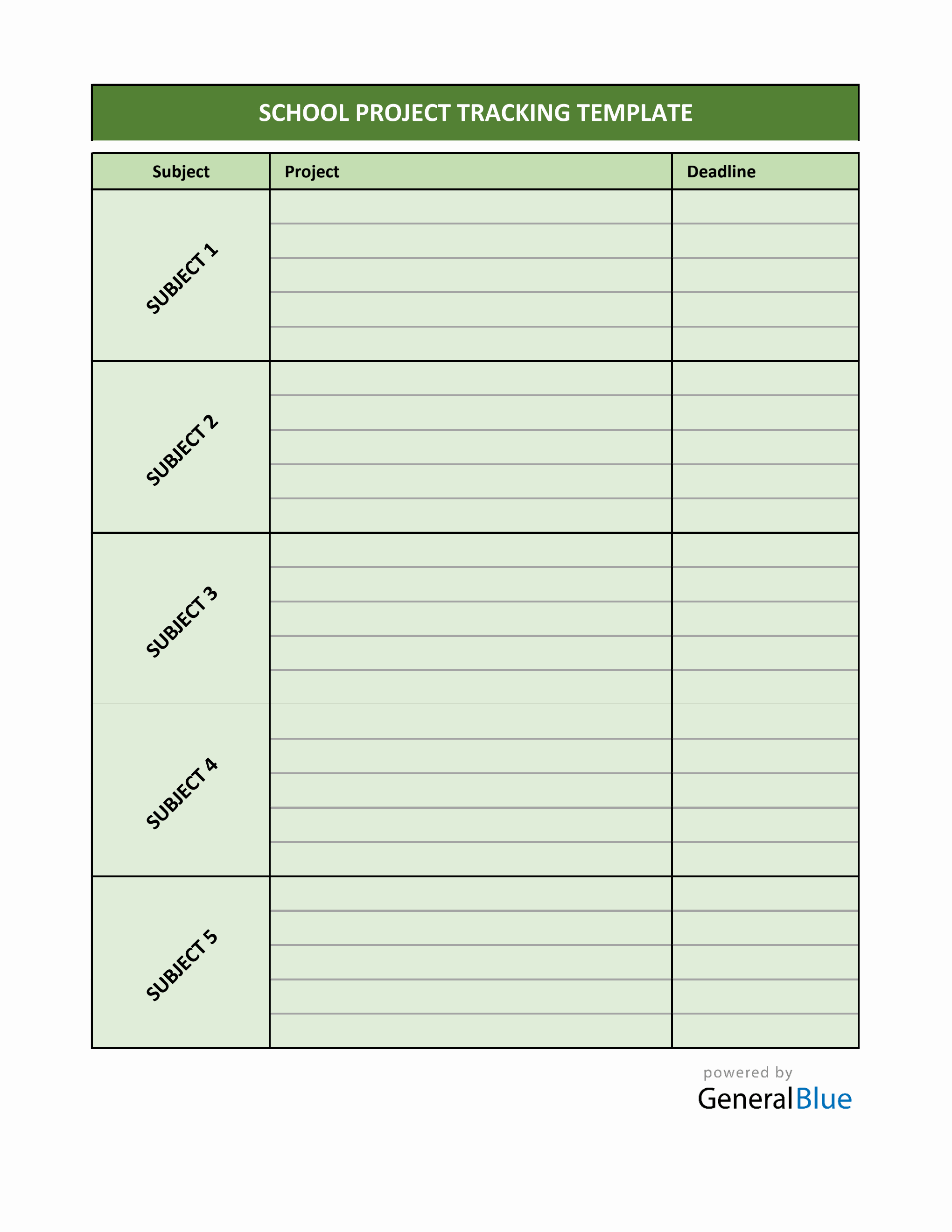 Project Tracker Excel Template