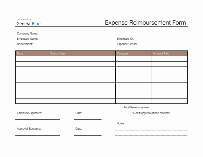 Reimbursement Templates