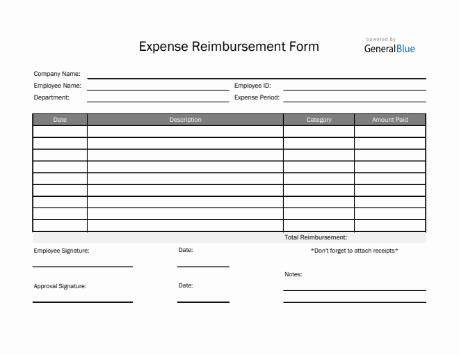Reimbursement Templates