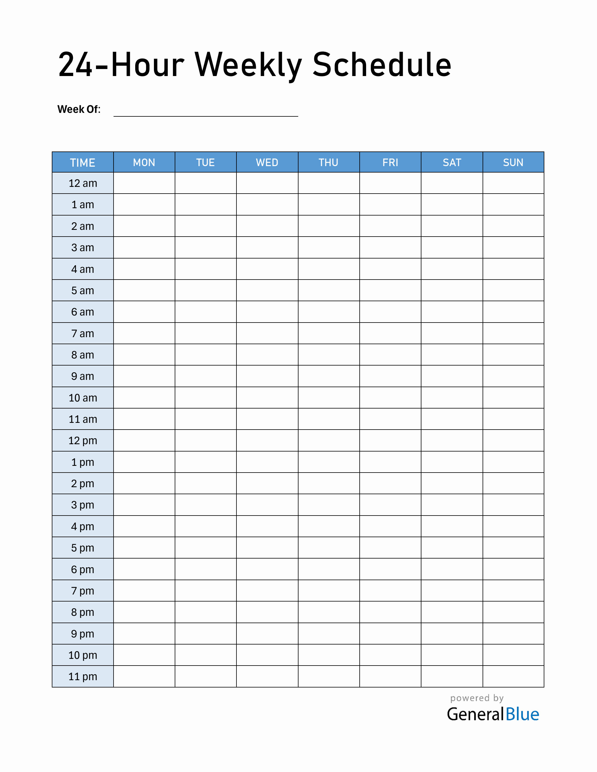 Weekly Schedule Template Word – Plan Every Hour of Your Week!