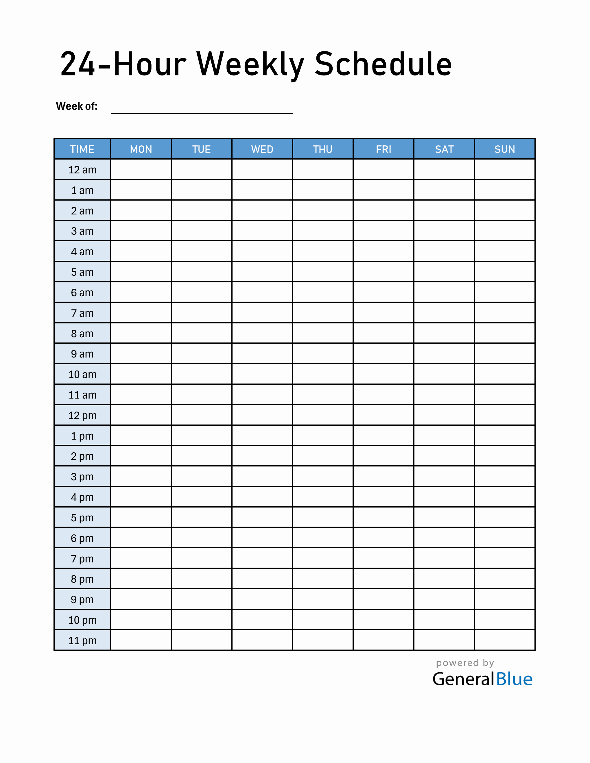Weekly Schedule Template Excel – Plan Every Hour of Your Week!