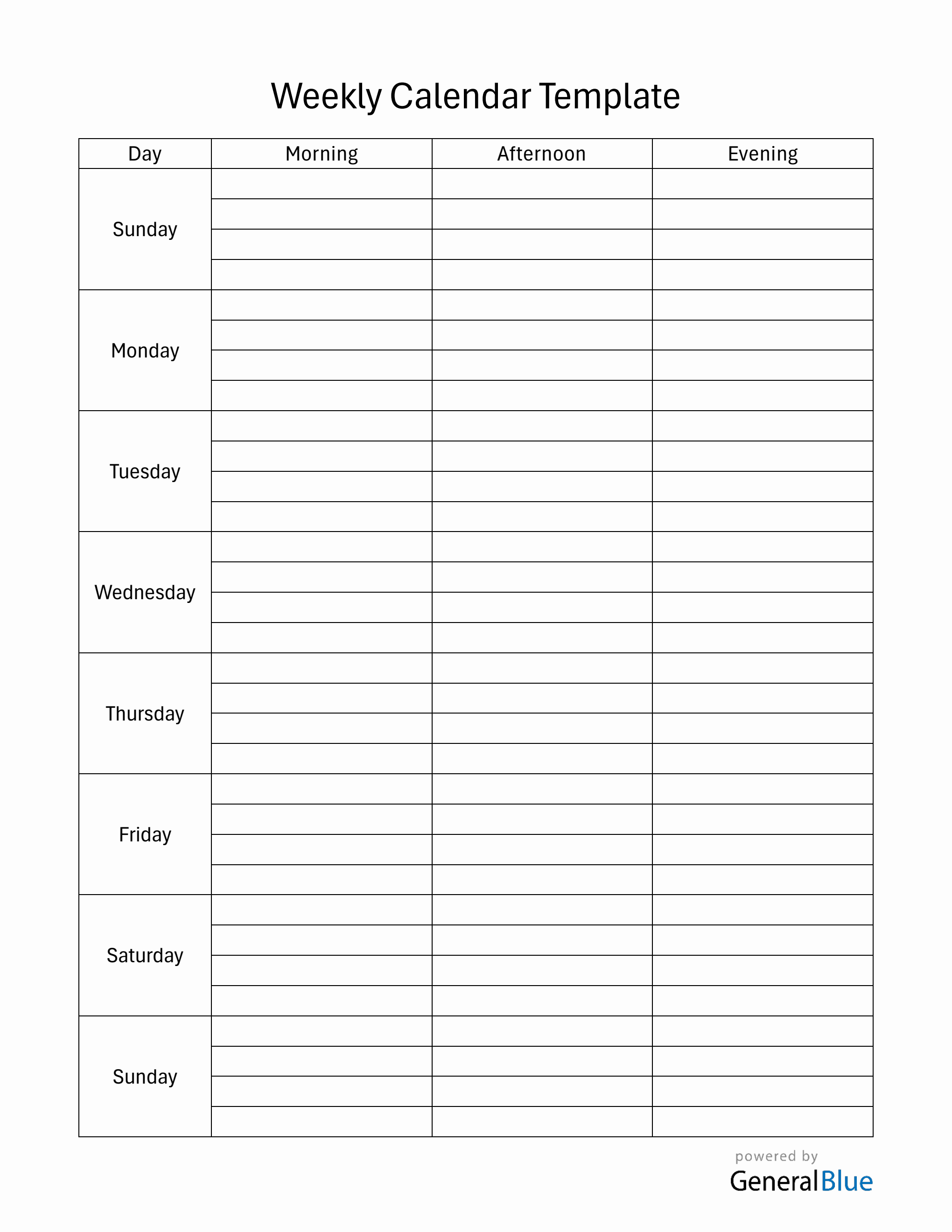 Free Weekly Planner | Printable PDF Template
