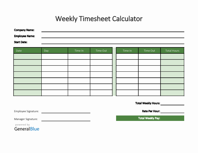 Timesheet Templates