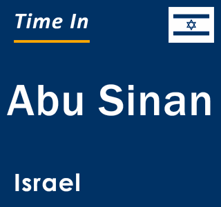 Current Local Time in Abu Sinan, Israel