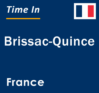 Current Local Time in Brissac-Quince, France