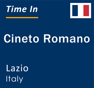 Current Local Time in Cineto Romano, Lazio, Italy