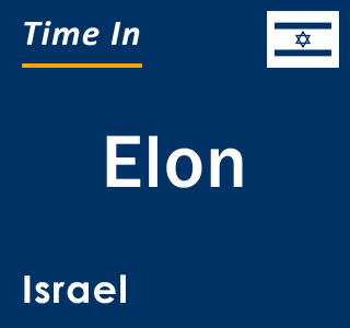 Current Local Time in Elon, Israel