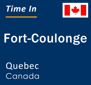 Current Local Time in Fort-Coulonge, Quebec, Canada
