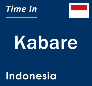 Current Local Time in Kabare, Indonesia