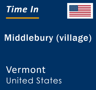 Current Local Time in Middlebury (village), Vermont, United States