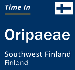 Current Local Time in Oripaeae, Southwest Finland, Finland