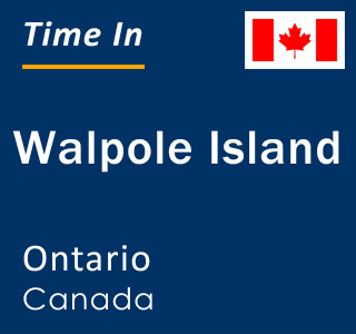 Current Local Time in Walpole Island, Ontario, Canada
