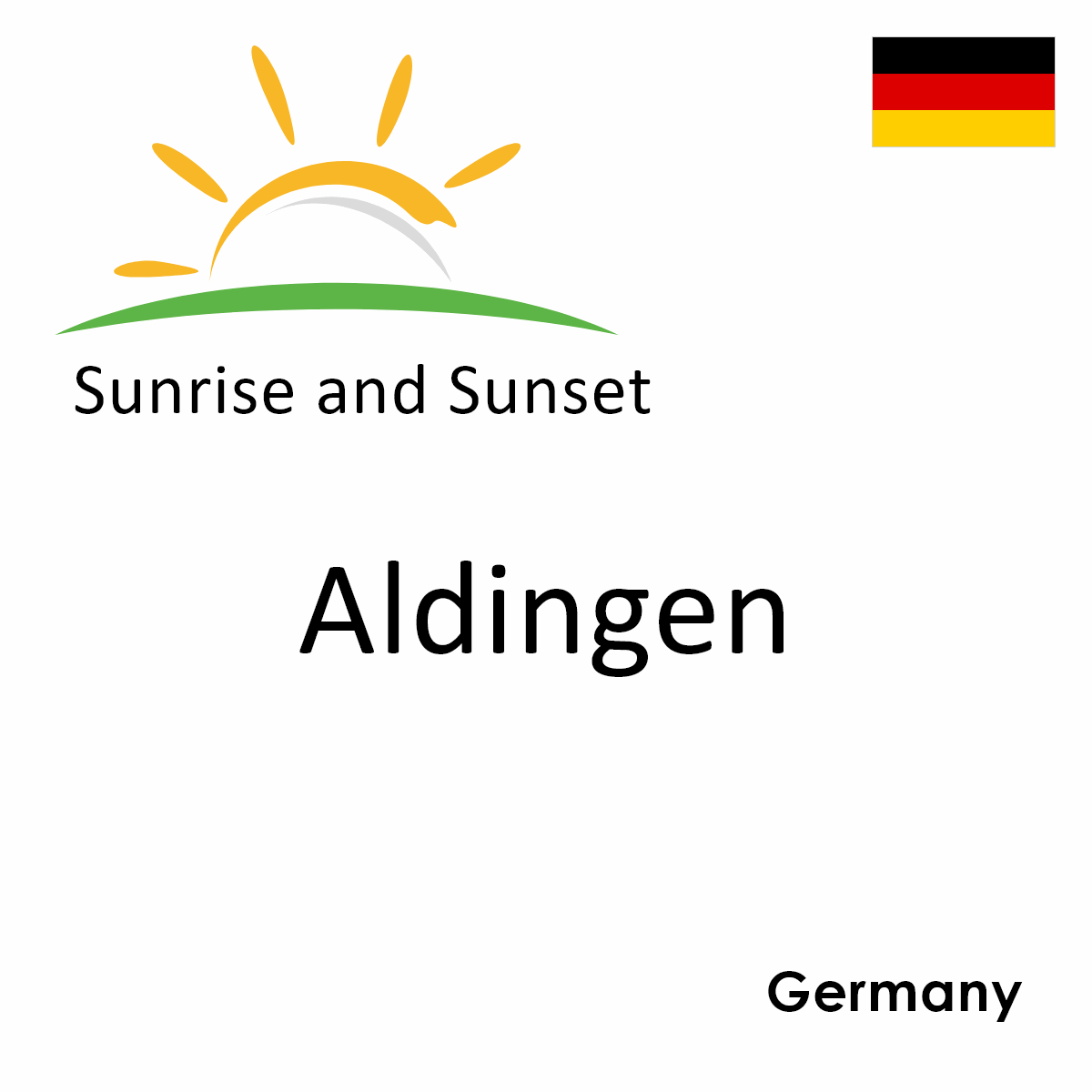 Sunrise and Sunset Times in Aldingen, Germany