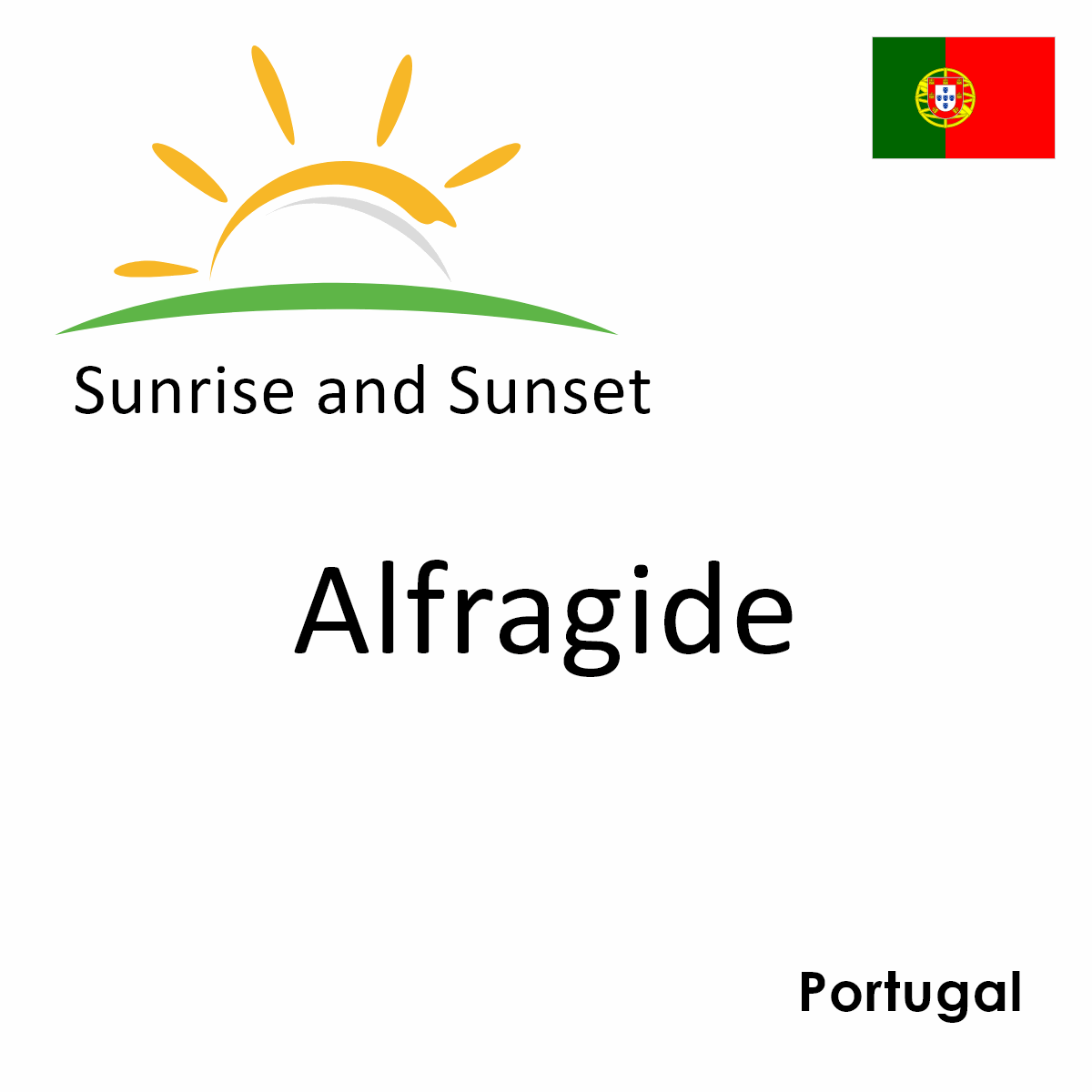 Sunrise and Sunset Times in Alfragide, Portugal