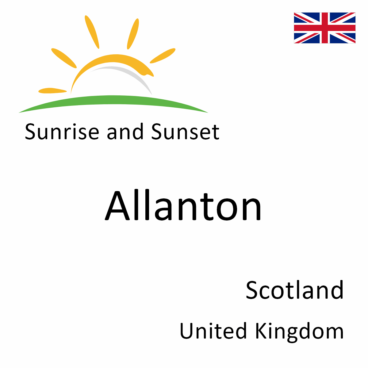 Sunrise and Sunset Times in Allanton, Scotland, United Kingdom