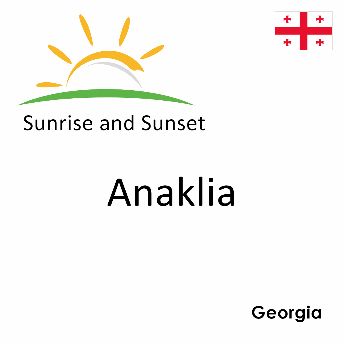 Sunrise and Sunset Times in Anaklia, Georgia