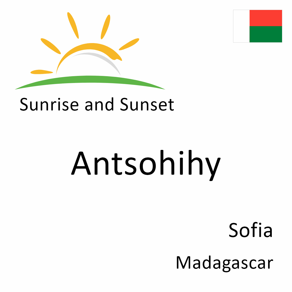 Sunrise and Sunset Times in Antsohihy, Sofia, Madagascar